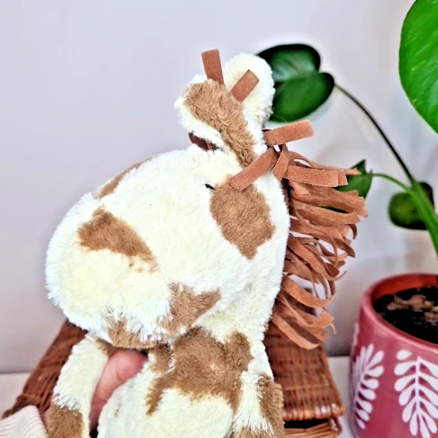 JELLYCAT MERRYDAY PONY Horse - Medium Pinto Pony - Soft Toy Cream and ...