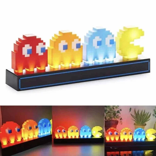 GHOSTS CHASING PAC Man Retro Gaming Night Light Voice-activated Flash Decor UK £15.79 - PicClick UK