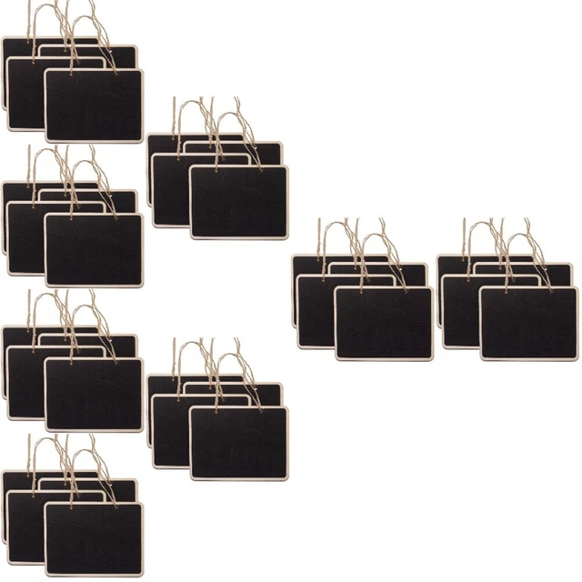 8PCS 4 CHALKBOARDS Signs Small Chalkboard Hanging Signs Double Sided ...