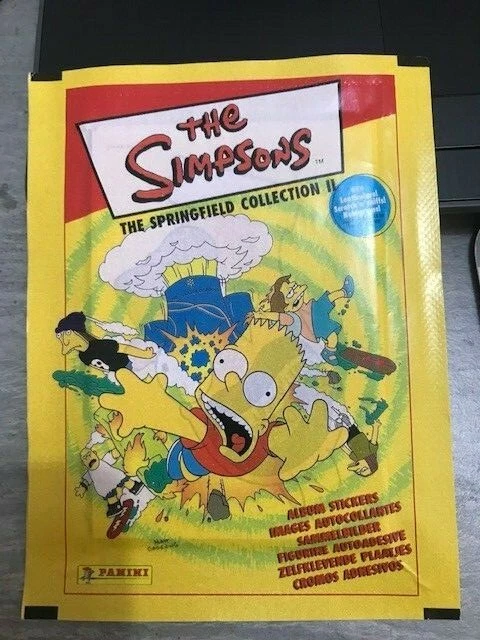1 BUSTINA DI FIGURINE PIENA THE SIMPSONS The Springfield coll. 2 Panini ...