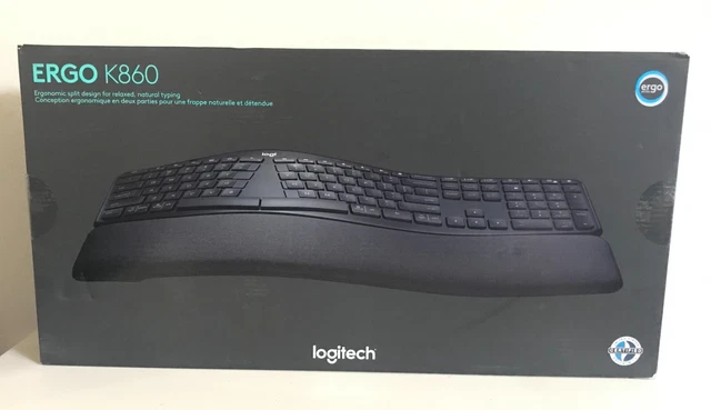 LOGITECH ERGO K860 Wireless Keyboard US Ergonomics Split Bluetooth ...