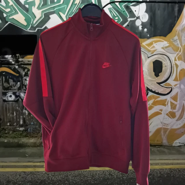 VINTAGE NIKE TRIBUTE Poly Full Zip Track Jacket In Navy, Size Medium ...