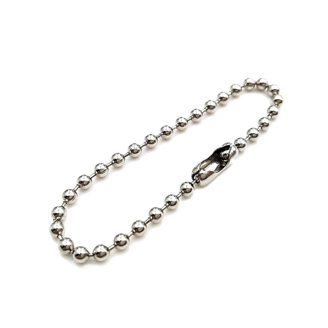 200 PC BEAD Chains Adjustable for Keychain Tag Stainless Steel £9.99 ...