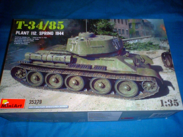 MINIART 1/35 SCALE Wwii Russian Medium Tank T-34/85 Plant 112 Spring ...