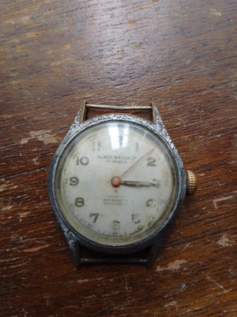 VINTAGE ELREX WATCH Co. Mens Military Waterproof Mechanical watch ...