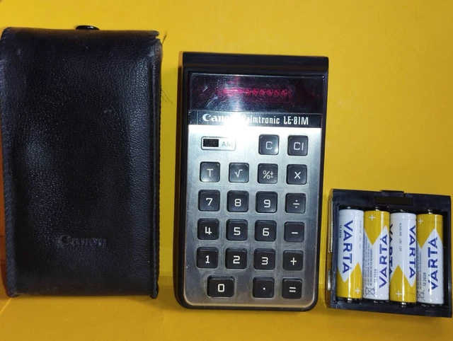 VINTAGE OLD SCHOOL Green LED Calculator ""Canon EL-81M $66.13 - PicClick CA