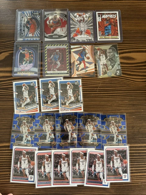LOT OF 22 Shai Gilgeous-Alexander SGA Cards - Base, Parallels, Inserts ...