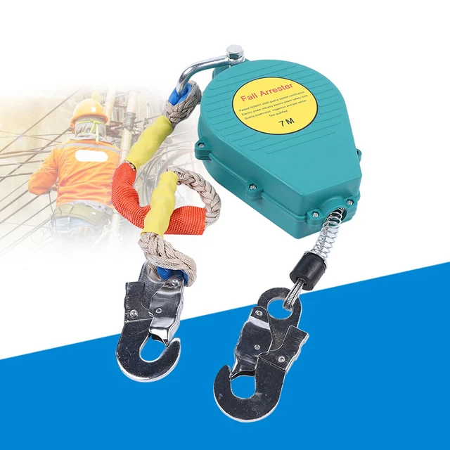 SELF RETRACTING LIFELINE Lanyard Fall Arrester Fall Protection Safety ...
