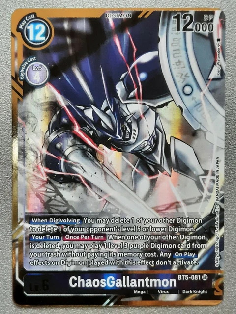 DIGIMON CARD GAME ChaosGallantmon BT5-081 SR Alternate art English EUR 9,90 - PicClick FR