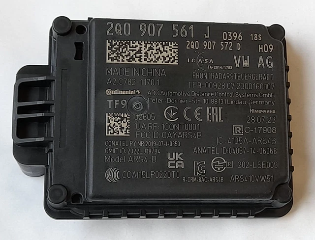 ORIGINAL VW ACC radar control unit distance sensor seat Audi VW ...