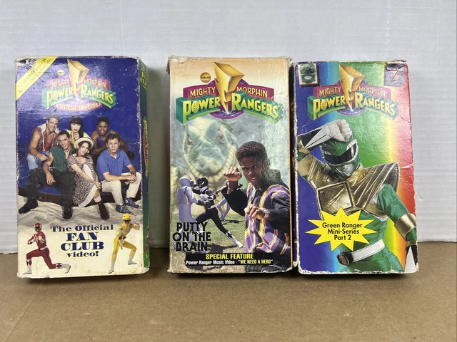 VINTAGE VHS LOT Of 3 Mighty Morphin Power Rangers Tapes 90s Fan Club ...
