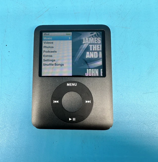 APPLE IPOD NANO A1236 3rd Generation 8GB MP3 Player Black - Tested $80. ...