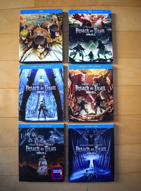 'ATTACK ON TITAN' anime series - 6 Blu-ray sets + slip covers $150.00 ...