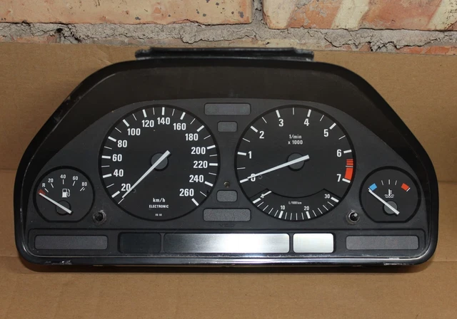 GENUINE BMW E34 E32 Instrument Cluster Vdo Km/H Europe Blue Backside ...
