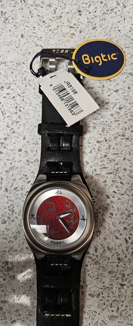 FOSSIL BIG TIC Red Flame Breathing Dragon Watch JR-8198 New Battery £174.64 - PicClick UK