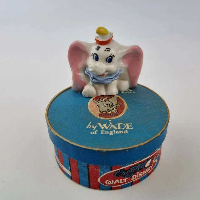 VINTAGE WADE THE Hat Box Series Walt Disney Porcelain Figure No.8 Dumbo ...