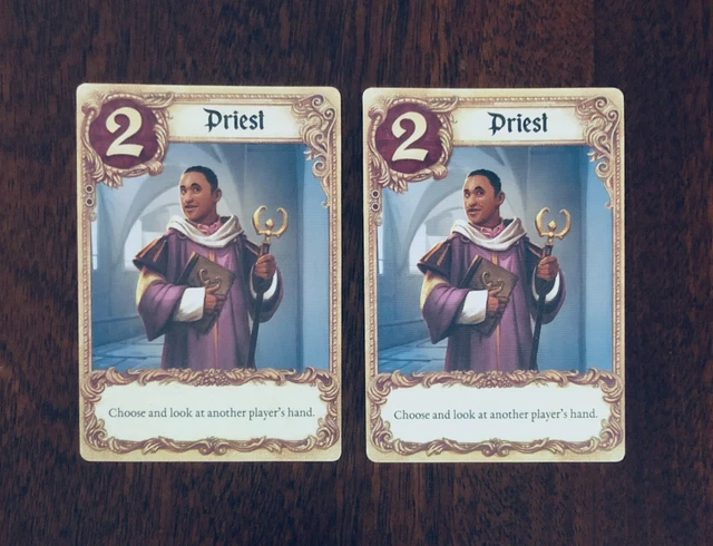 LOVE LETTER OFFICIAL (Priest Character Cards, 2 Count) Replacement Game ...