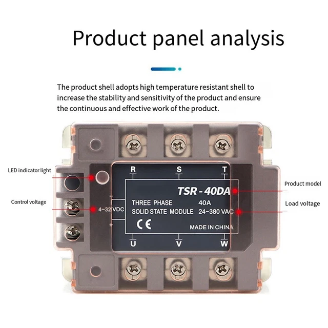 CHIP CONTROLLO INTELLIGENTE Modulo SSR Trifase AC380V 40A DC Controllo ...