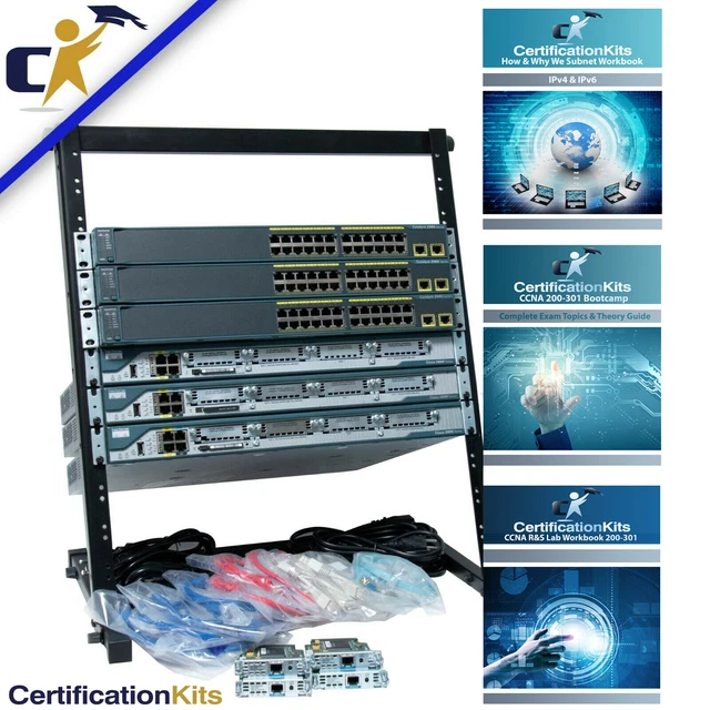 CISCO CCNA 200-301, Standard Plus Lab Kit IOS 15*Rack & 1 Yr Wty $1,229 ...
