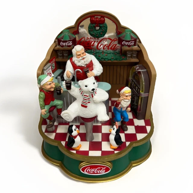 VINTAGE 1994 COCA-COLA Musical Collection Santa’s Soda Fountain Music ...