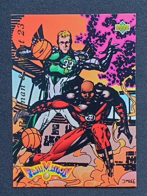 1992-93 PONT SUPÉRIEUR Michael Jordan Larry Bird ANIMATION #510 Birdman ...