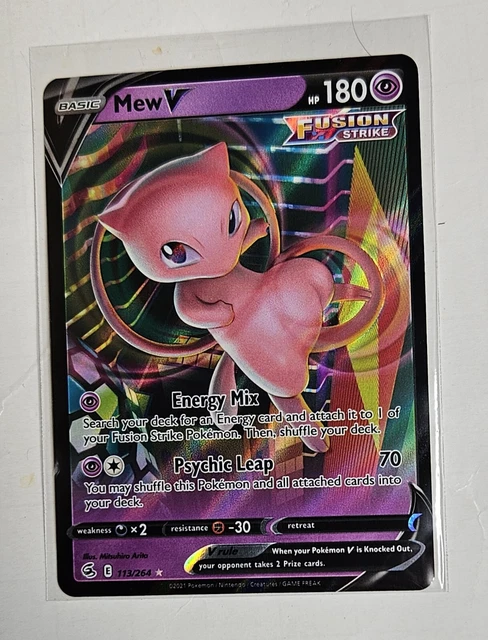 POKÉMON FUSION STRIKE Mew V 113/264 Holo Ultra Rare Neuf Neuf Neuf/M EUR 8,39 - PicClick FR