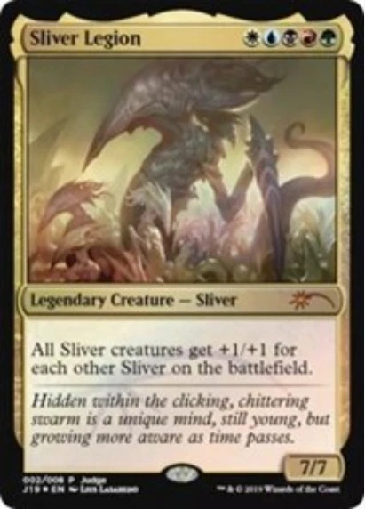 LÁMINA SLIVER LEGION Judge casi como nueva Magic The Gathering casi ...