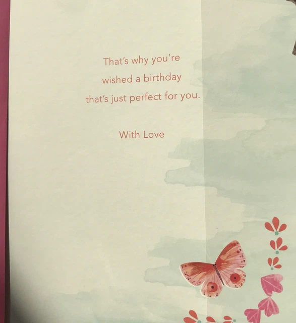 HALLMARK PRETTY BUTTERFLY Wonderful Sister Happy Birthday Card £2.99 ...