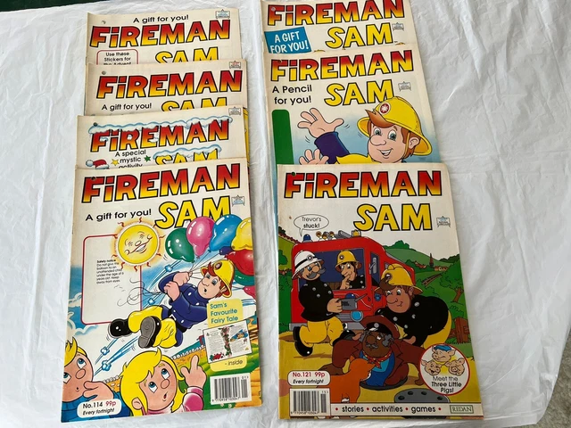 FIREMAN SAM FUN To Learn REDAN COMICS Magazines 111,112,113,114,117,120 ...