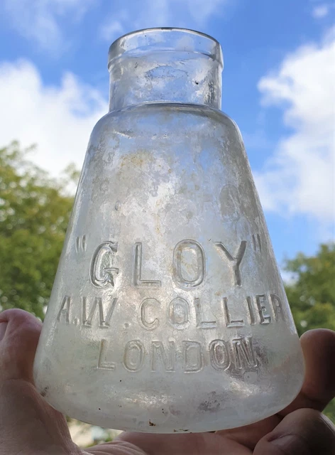 RARE UNUSUAL & EARLY 1900s Large "GLOY" A.W. Collier London SCHOOL GLAG ...