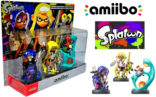 NINTENDO AMIIBO SPLATOON Triple set Octoling Blue Inkling Yellow ...