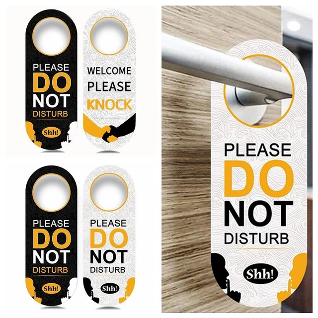 PLEASE DO NOT Disturb Door Sign PVC Hotel Bulletin Board Door Hanger ...