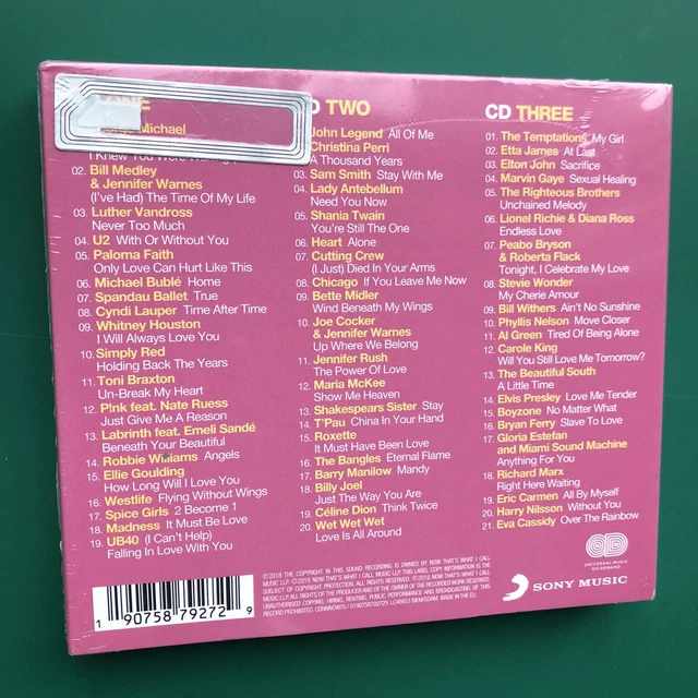 NOW THAT'S WHAT I CALL LOVE SONGS 3x CD Digipak George Michael Bublé ...