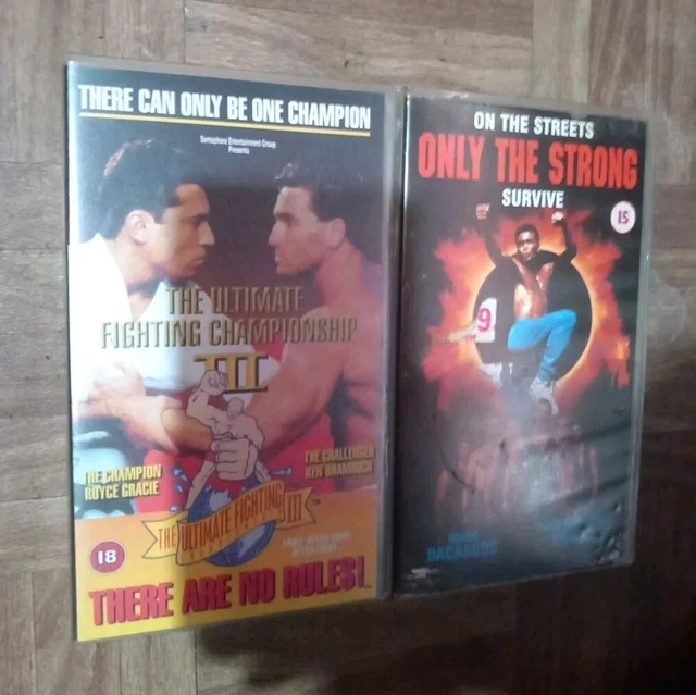 THE ULTIMATE FIGHTING Championship 3 Rare VHS Plus Only The Strong Rare ...