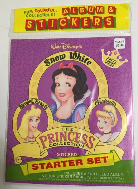 VINTAGE! DISNEY PRINCESSES - Snow White-Panini Sticker Album & 24 ...