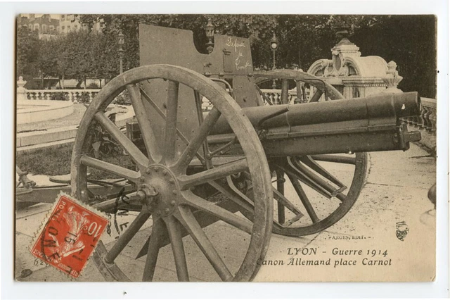 WWI WW1 FIRST World War One First 1914 GERMAN GUN Cannon photo postcard ...