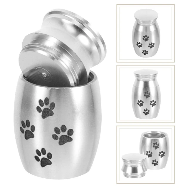 FUNERAL KEEPSAKE CREMATION Urn Pet Memorial Urns Metal Dog for Ashes ...