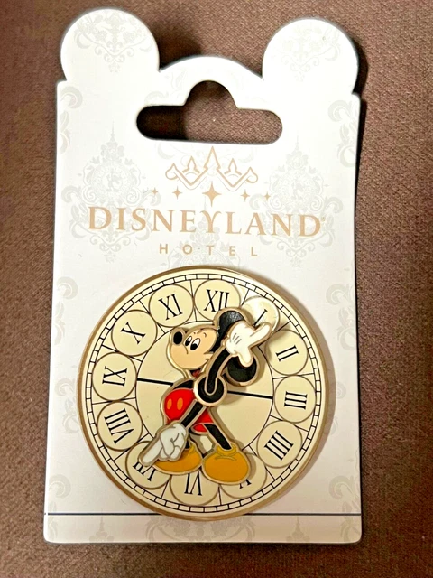 DISNEYLAND PARIS HOTEL Clock Face Mickey Mouse Pin Trading Badge Disney ...
