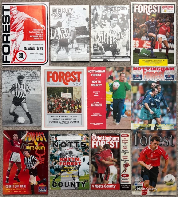 COUNTY CUP NOTTINGHAM FOREST NOTTS CO FOOTBALL PROGRAMME COLLECTION ...