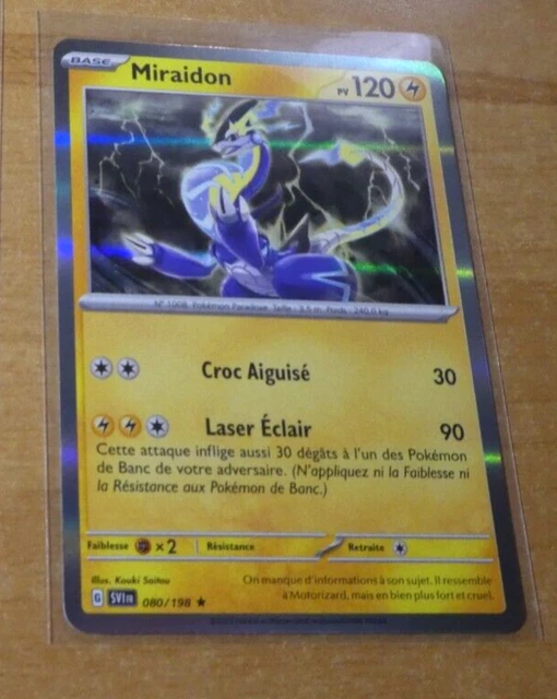 POKEMON ECARLATE ET Violet Francaise Card Carte Miraidon 080/198 Holo ...
