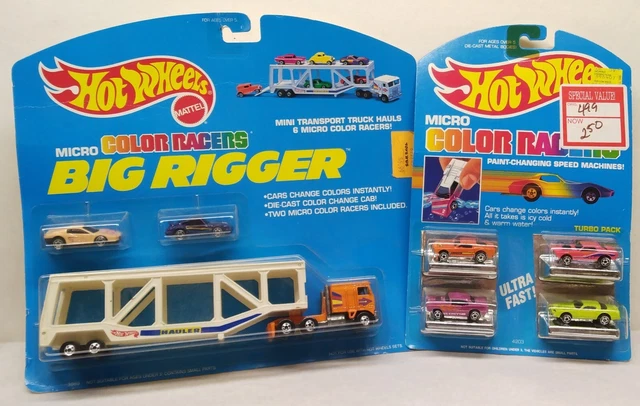 HOT WHEELS MICRO Color Racers: Transport Truck Plus 6 Cars To Make A ...