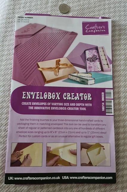 CRAFTERS COMPANION ENVELOBOX Creator. Envelope Making Board £6.99 ...