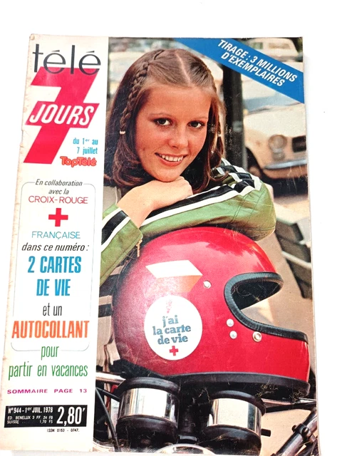 PROGRAMME TELE REVUE Tele 7 Jours N°944 1 Juillet 1978 J'ai La Carte De ...