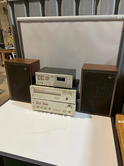 PHILIPS STEREO SYSTEM - 384 Amplifier, 186 Tuner, Speakers, Boxed ...