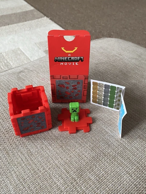 MINECRAFT MOVIE MCDONALD’S Creeper Figure & Red Stone Cube Happy Meal ...