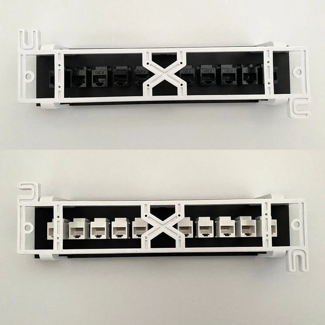 WALLMOUNT /RACKMOUNT 1U Ethernet Panel Punch Down Block for CAT6 ...