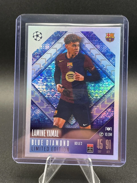BLUE DIAMOND LAMINE Yamal Match Attax 2024/2025 Barcelona 24/25 # BDLE2 ...