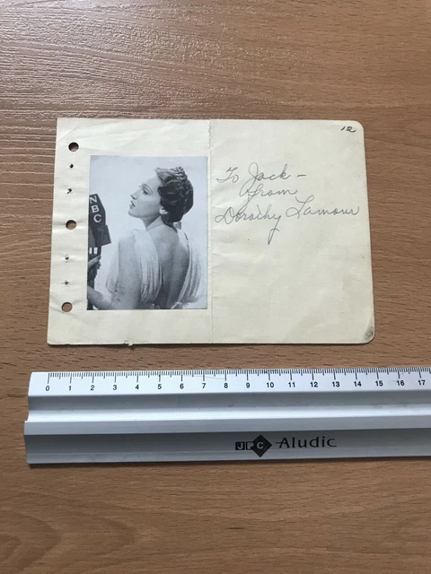 DOROTHY LAMOUR PHOTO + Dedication - ORIGINAL - RARE!! £29.68 - PicClick UK