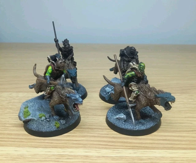 4 MORDOR ORC Warg Riders, Metal, Painted £16.32 - PicClick UK