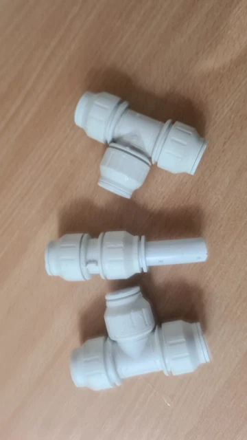 JG SPEEDFIT PUSH Fit Compression Fittings 2 X 15MM T AND 15MM STRAIGHT ...
